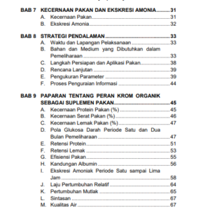 Buku Suplemen Pakan Ikan: Inkorporasi Krom Organiik