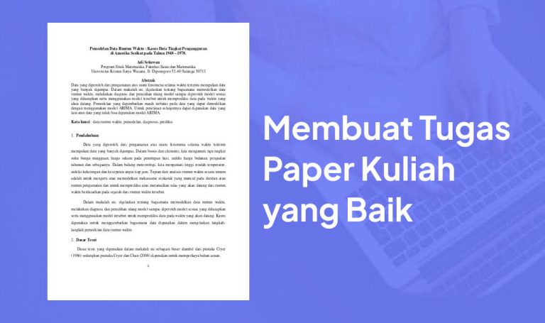 Tugas Paper Kuliah: Cara Membuat, Format dan Contoh - Deepublish Store