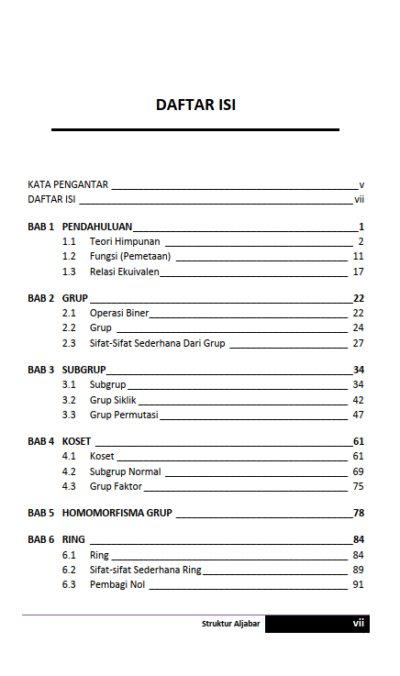 E-Book Struktur Aljabar dilengkapi Program Gap