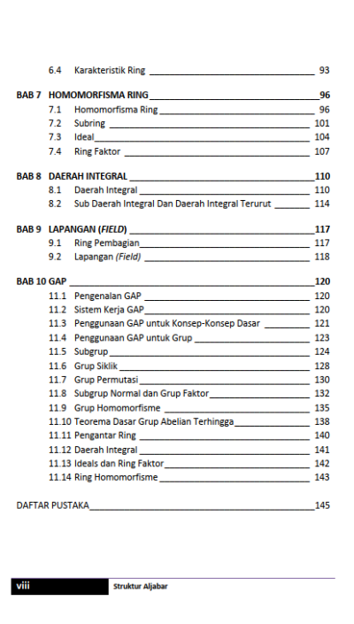 E-Book Struktur Aljabar dilengkapi Program Gap