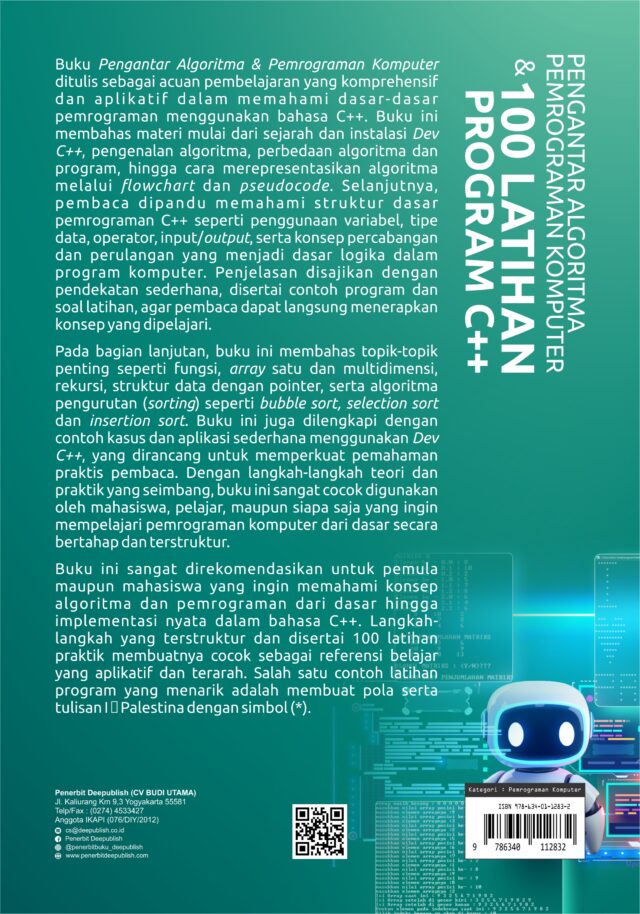 Buku Pengantar Algoritma Pemrograman Komputer - Deepublish Store