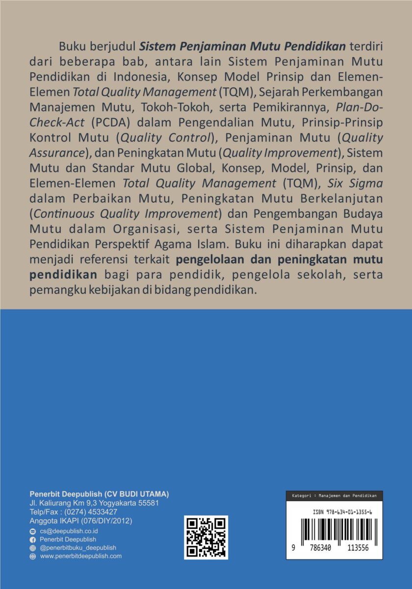 Buku Sistem Penjaminan Mutu Pendidikan - Deepublish Store