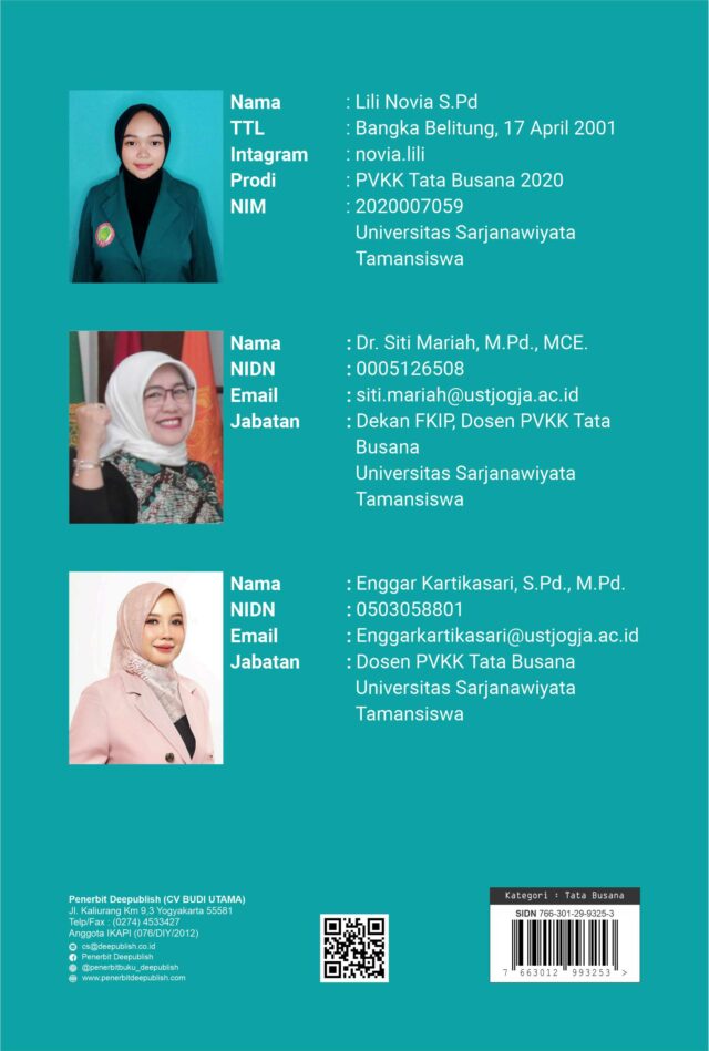 Buku E-Jobsheet Pembuatan Rok Lipit Hadap- Deepublish Store
