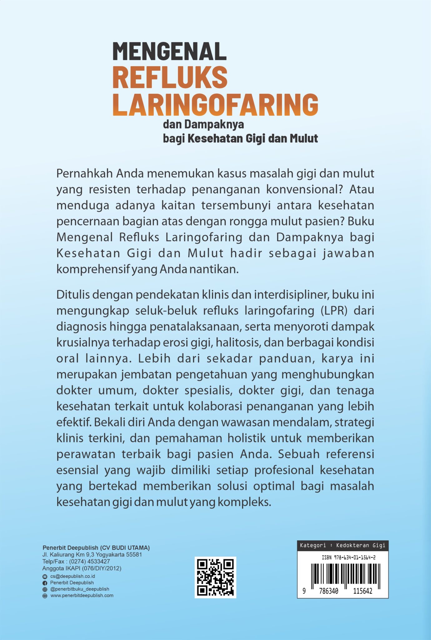 Buku Mengenal Refluks Laringofaring dan Dampaknya - Deepublish Store