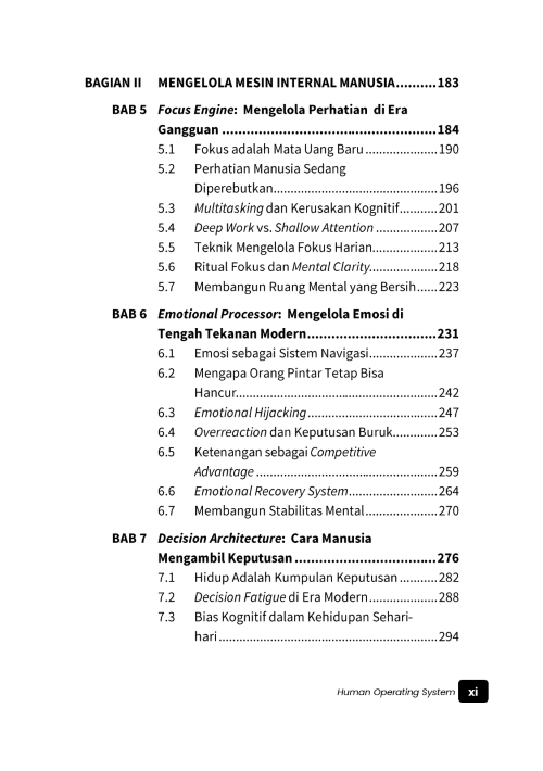 Buku Human Operating System Mengelola Motivasi, Fokus, dan Arah Hidup ...